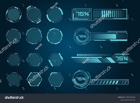 Digital Technologies Ui Ux Futuristic Hud Stock Vector Royalty Free