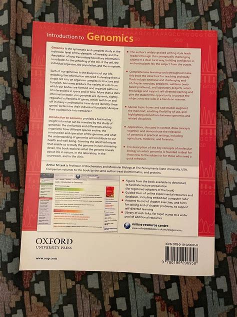 Introduction To Genomics Arthur M Lesk Hobbies And Toys Books And Magazines Textbooks On Carousell