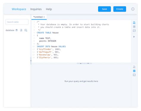 Basic Usage Sqliteviz