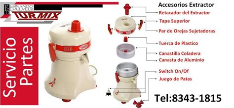 Componentes De Un Extractor Turmix Uso Rudo Blog De Refacciones