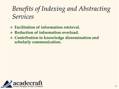 Ppt Understanding The Importance Of Indexing And Abstracting Services