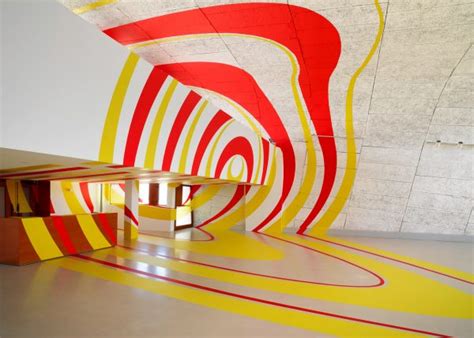 Felice Varini Creates Optical Illusion At Le Corbusiers Unité Dhabitation