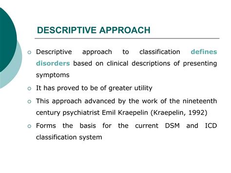 Classification Of Psychiatric Disorders Pptx