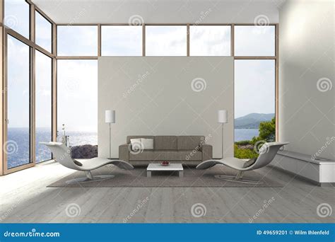 Σύγχρονο καθιστικό παραλιών Απεικόνιση αποθεμάτων εικονογραφία από 49659201