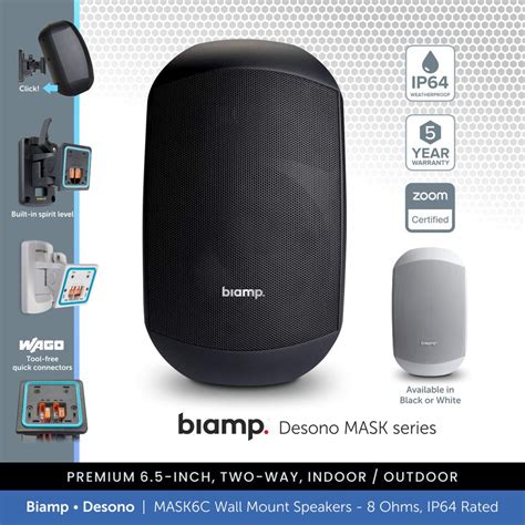 Biamp Desono Mask6c Bl Mask6c W 6 5 Loudspeaker Audio Volt