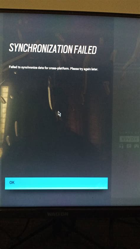 failed to synchronize data for cross platform r rainbow6