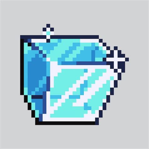 Premium Vector Pixel Art Illustration Ice Cube Pixelated Ice Cube Ice Cube Icon Pixelated For