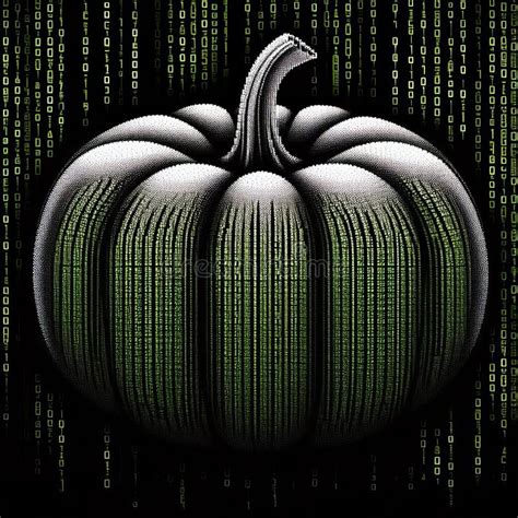 Code Pumpkin Create A Matrix Code Image Of A Pumpkin Showcasing Stock
