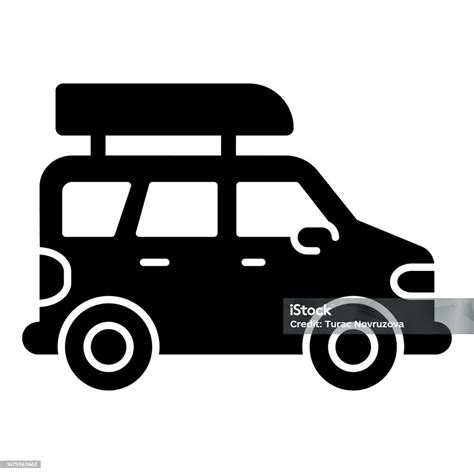 지프 여행 솔리드 아이콘 여름 가족 레저 개념 흰색 배경에 보트 사인이 있는 지프 모바일 웹 디자인을 위한 글리프의 모험 여행자 트럭 아이콘 벡터 그래픽 4x4 자동차에