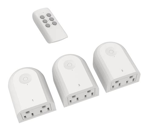 Teklectric Indoor Remote Control Outlet With 2 Grounded Plugs 80 Ft