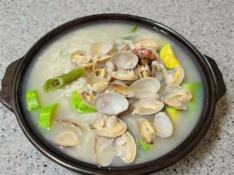바지락칼국수 끓이는 법 시원한 국물 조개칼국수