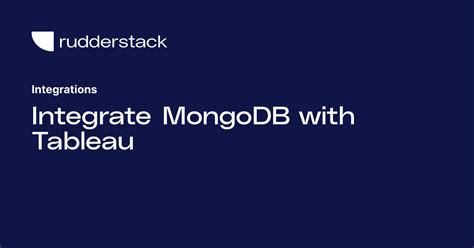 Integrate Mongodb With Tableau