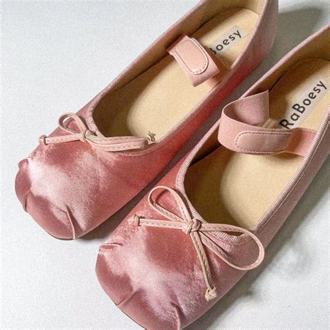 Satin Bow Tie Ballet Flats Raboesy
