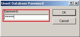 Remove MS Access Database Protected Password