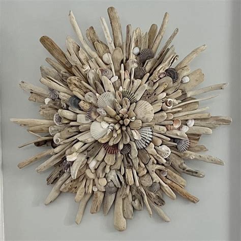Driftwood And Seashells Mandala Driftwood Crafts Seashell Crafts