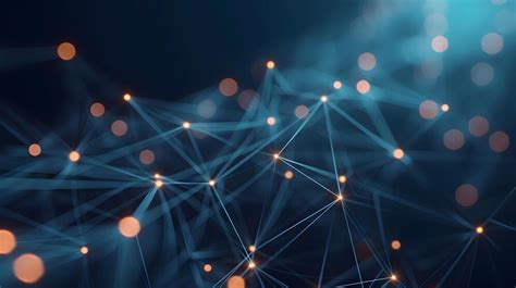 Abstract Display Of Connecting Dots And Lines On A Dark Background Illustrating The Global