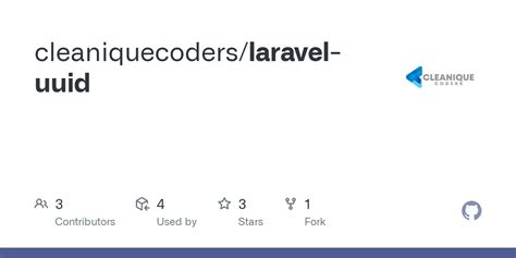 Github Cleaniquecoderslaravel Uuid