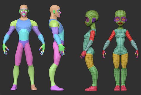 Check Out Our Daily Picks Stylized Male And Female Base Meshes For Your Project 🔥 ️