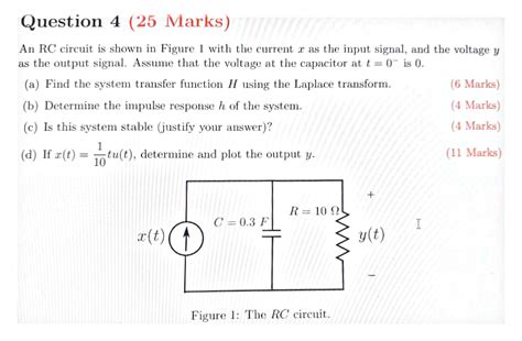 Solved An RC Circuit Is Shown In Figure With The Current X Chegg