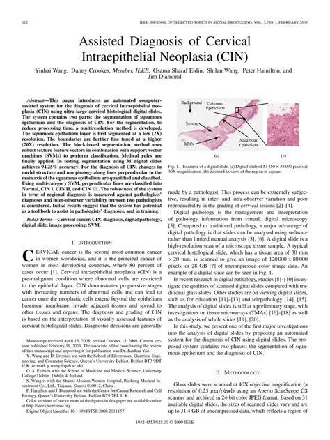 Pdf Assisted Diagnosis Of Cervical Intraepithelial Neoplasia Cin Dokumen Tips