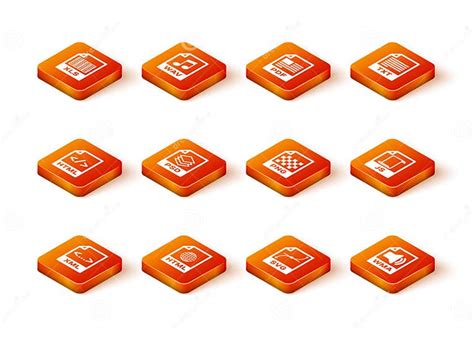 Set Xml File Document Html Psd Svg And Png Icon Vector Stock
