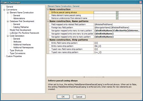 Llblgen Pro Project Properties