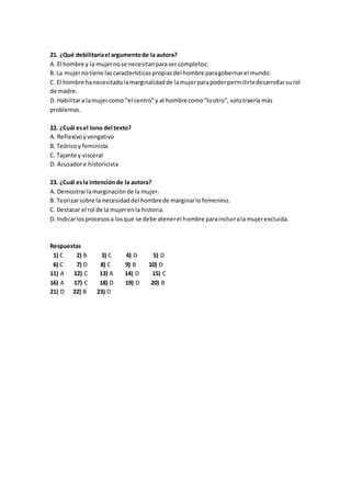 Lectutas Para Medir La Comprensión Lectora En Secundaria Docx