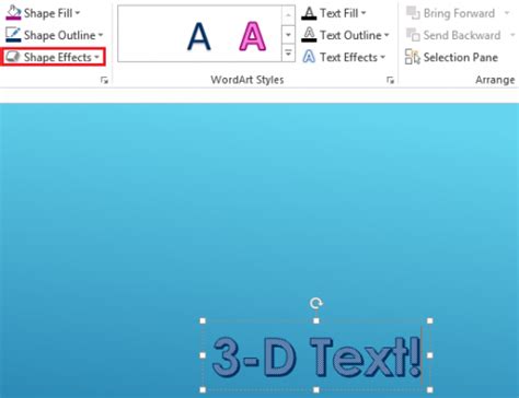 PowerPoint Or Word Create D Text Inside Your Presentation Or Document