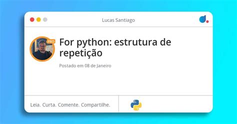 For python estrutura de repetição