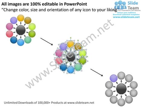 Connecting Factors Diverging Arrow 10 Stages Diagram Arrows Chart Software Power Point Slides PPT