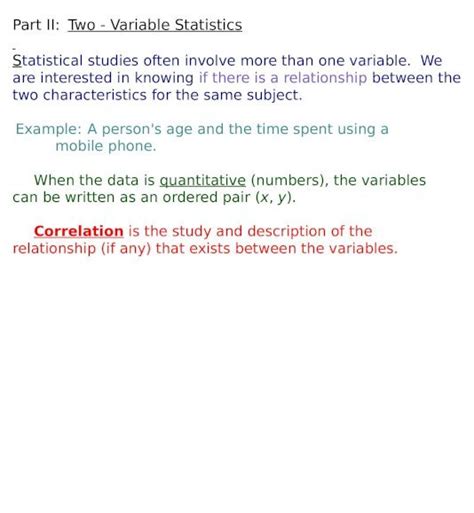 pptx part ii two variable statistics dokumen tips