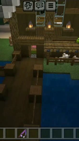 Дом в Майнкрафт на берегу с причалом и загоном для животных Youtube