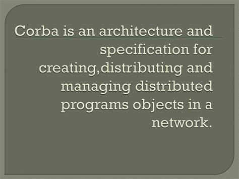 common object request broker ppt download