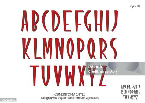 Vecteur De Jeu De Lalphabet Lettres Capitales Dans Le Style De Lécriture Cunéiforme Lettres