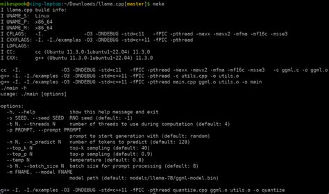 在 Ubuntu 2204 上运行 LLaMA cpp Gopher beyond El i phants