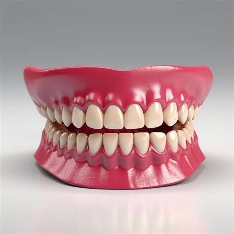 Premium Ai Image 3d Rendering Of A Complete Denture False