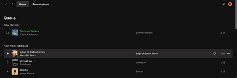 return expanded queue view not only sidebar for the spotify