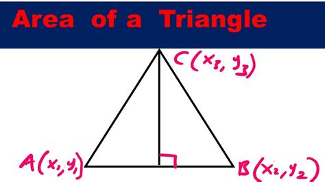 How To Find Area Of A Triangle Giving The Vertices Coordinate Geometry Youtube
