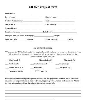 Fillable Online Tech Request Form Docx Fax Email Print PdfFiller