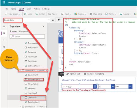 How To Validate The Date Control In Power Apps To Only Allow Selection Of Tuesday And Thursday