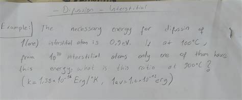 Solved Difussion Interstitial Example The Necessary