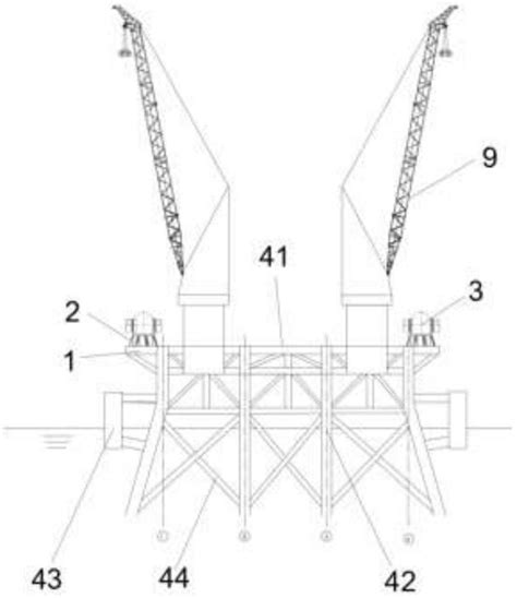 漂浮式海上风电近海固定码头双机组整装施工结构的施工方法与流程