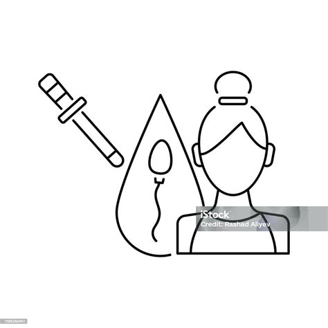 피펫 드롭 정자 아이콘 Ui 및 Ux 웹 사이트 또는 모바일 응용 프로그램에 대한 인공 수정 아이콘의 간단한 라인 개요 벡터 개념에 대한 스톡 벡터 아트 및 기타 이미지