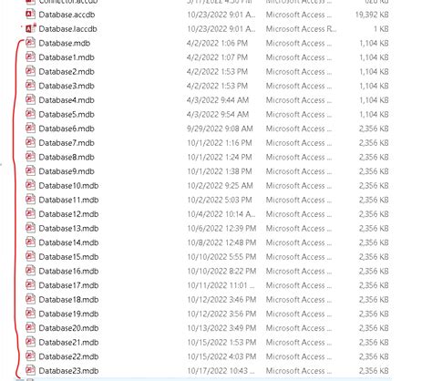 mdb files just apearing having the same name of the backend db