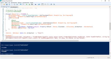 Buscar El Nombre De Una Clase De Una Ventana De Un Proceso Que Se Está