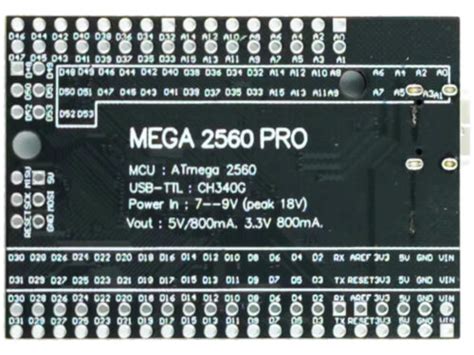 Arduino Mega 2560 Pro Mini Board With Ch340 Usb Type C 99tech