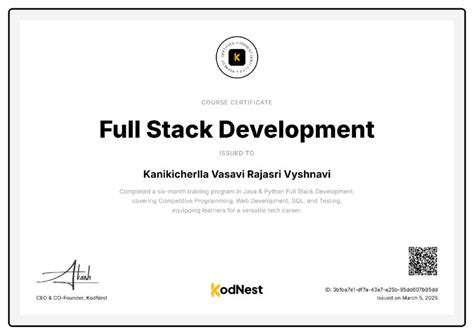 Java Python Fullstackdevelopment Webdevelopment Sql Vasavi