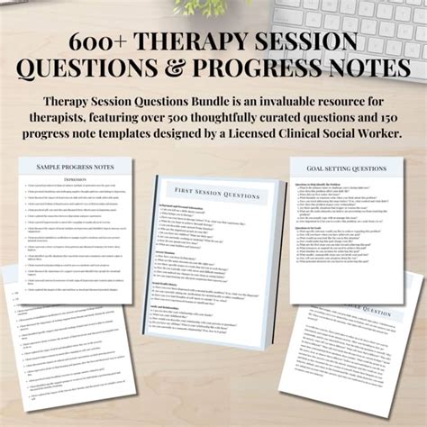 Therapy Progress Note Templates And Therapy Session Questions Therapy Intervention