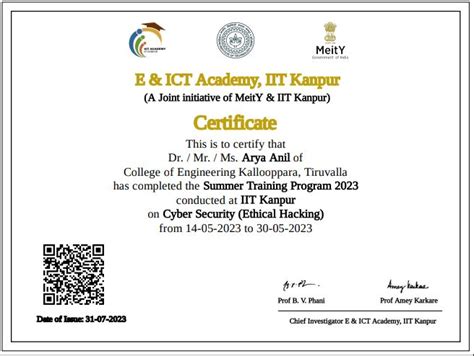 Arya Anil On Linkedin Cybersecurity Ethicalhacking Internship Iitkanpur Learningjourney…