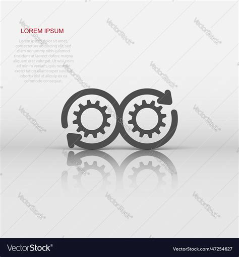 Development Icon In Flat Style Devops On White Vector Image